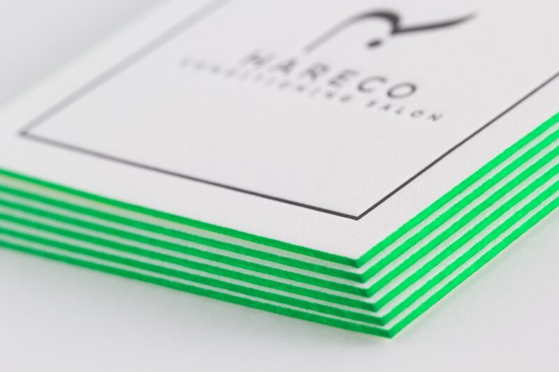 小口染め_蛍光緑 | 活版印刷｜CAPPAN STUDIO(活版スタジオ）