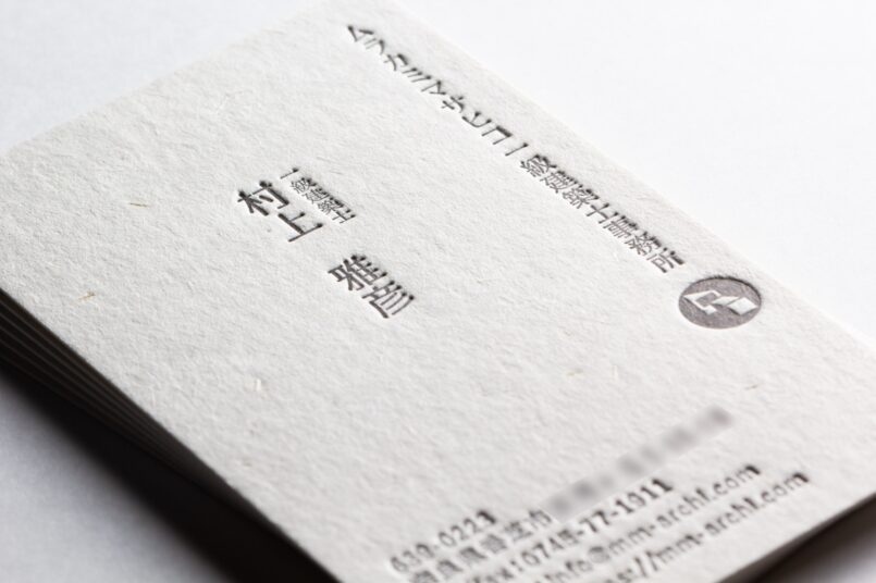 ヘビープレスで印圧を入れた活版印刷名刺 | 活版印刷｜CAPPAN STUDIO(活版スタジオ）