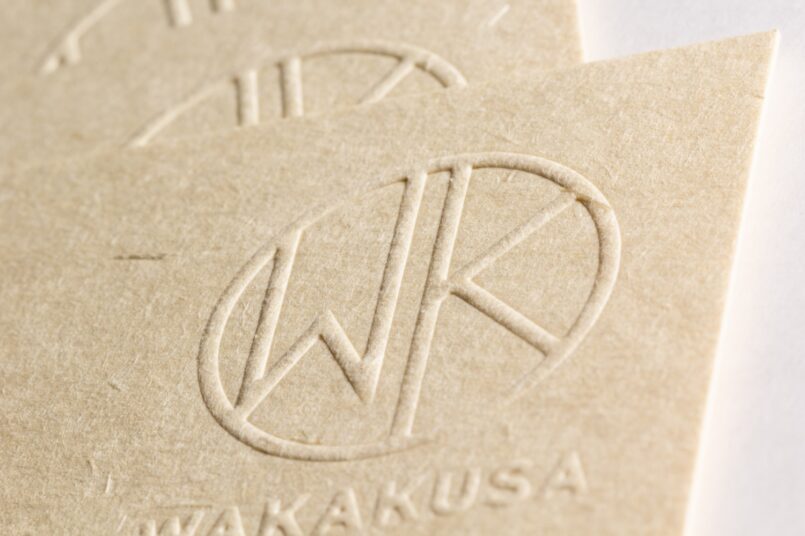 新バフン紙 きなりのエンボス加工と活版印刷の名刺 | 活版印刷｜CAPPAN STUDIO(活版スタジオ）