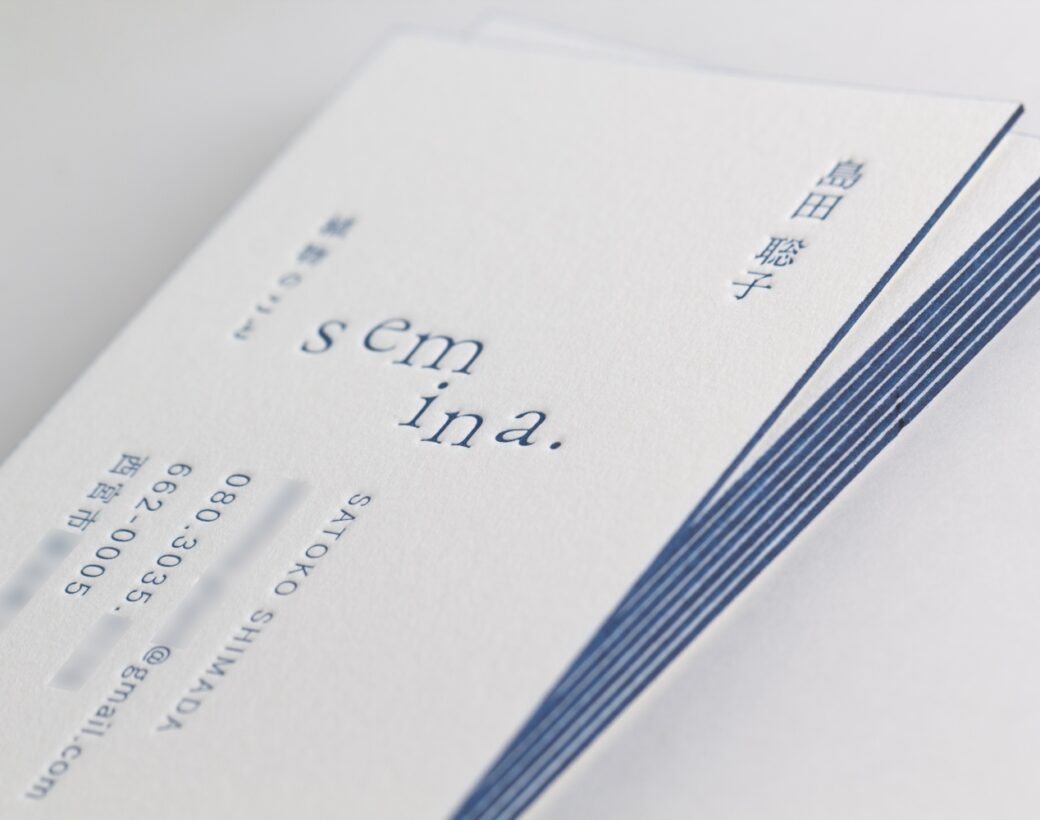 ヴィラージュCOCホワイト 片面活版印刷名刺 | 活版印刷｜CAPPAN STUDIO(活版スタジオ）